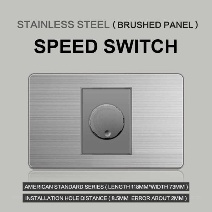 ICC LEJIA Universal Wall Outlet Socket Stainless Steel Panel Light para ...