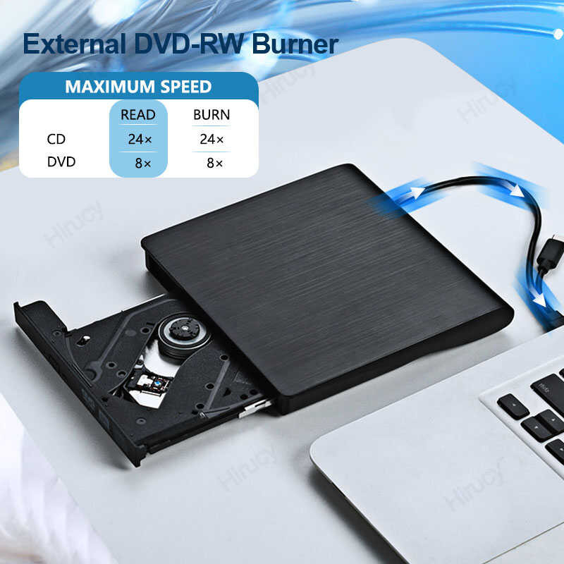 ⊙ 3.0 USB C External Cd/Dvd RW Drive Read Burner Portable DVD Player ...