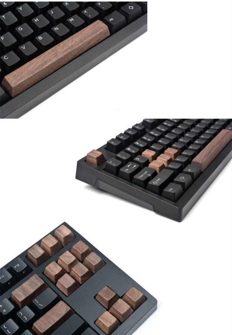Keycap Customization Space Keycap Enter Solid Wood WASD Wooden ...