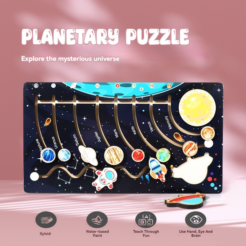 Eight Planets Outer Space Solar System Board Game Educational Toys ...