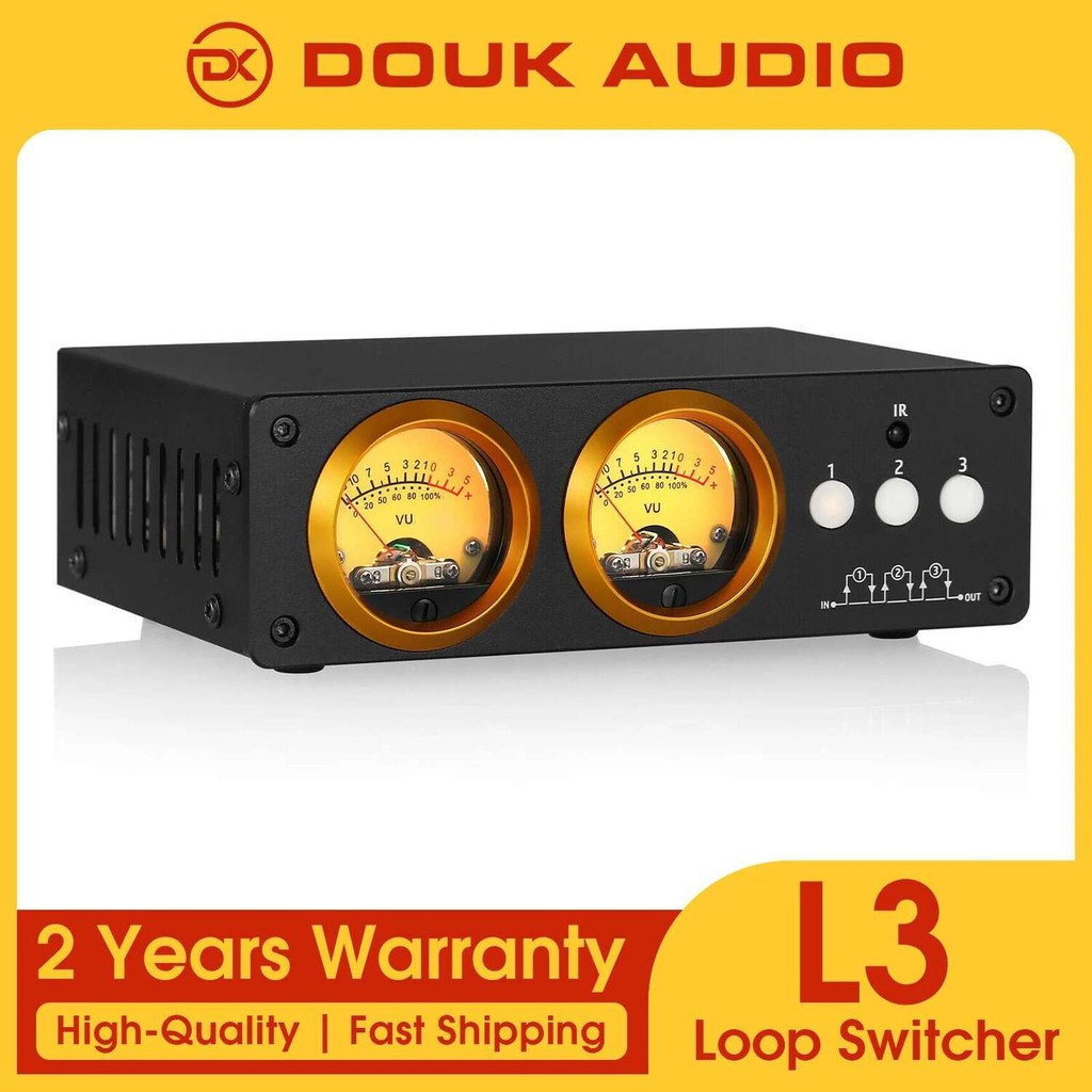 Douk Audio L3 3 Channel Loop Switcher Box 1(3)-IN-3(1)-OUT Selector ...