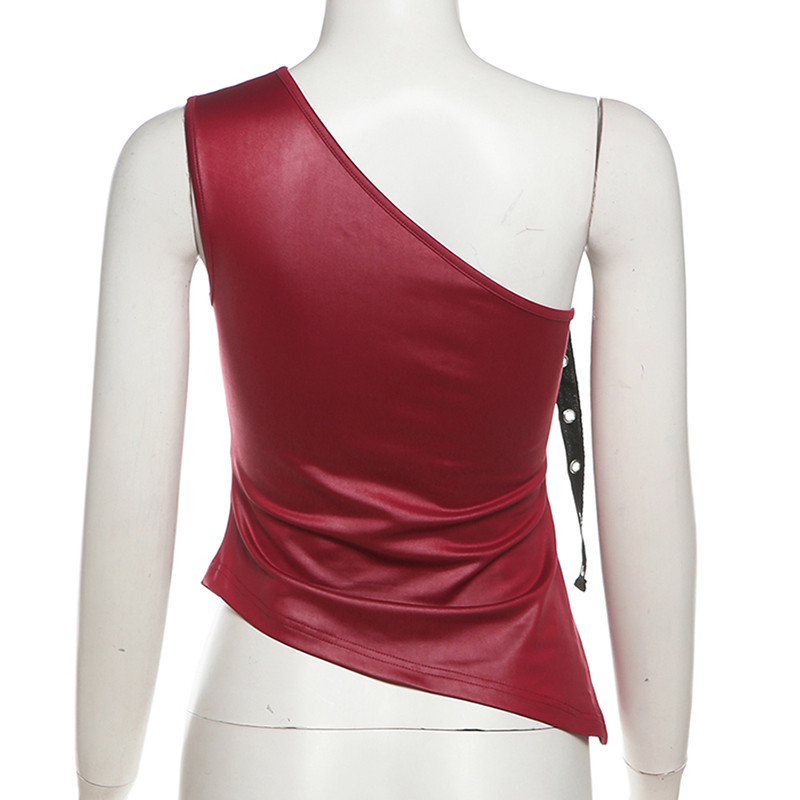 Kliou 2024 Summer New Women's Wear Design Sense Slanted Shoulder ...