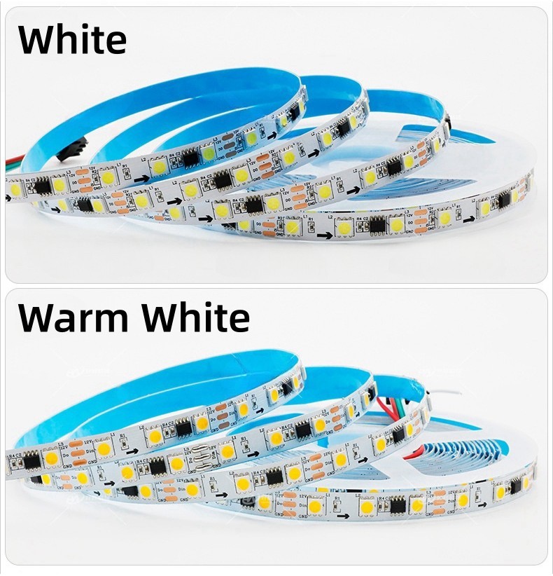 5m/roll 12V WS2811 Pixel Single Color LED Strip 5050 White Warmwhite ...