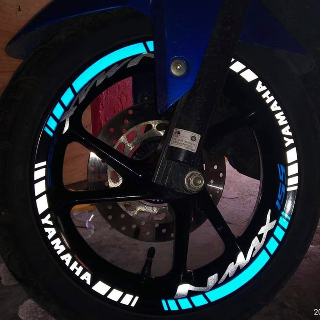 ⊙ Yamaha Nmax 155 Reflective Mags Sticker set ( 4 side Front & Rear ...