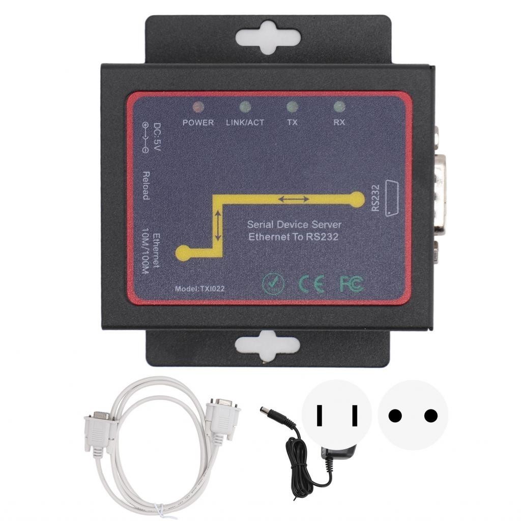 Ssrroo RJ45 To RS232 Serial Network Adapter Bi Directional Transfer Ethernet Device Server TCP ...