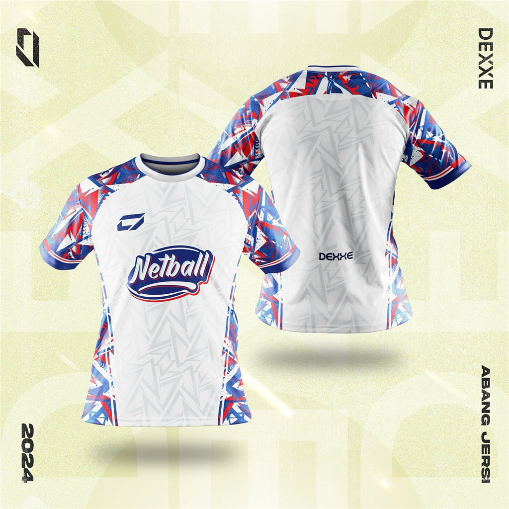 Customization NETBALL FULL SUBLIMATION JERSEYS NEW DESIGN RETRO COLLAR ...