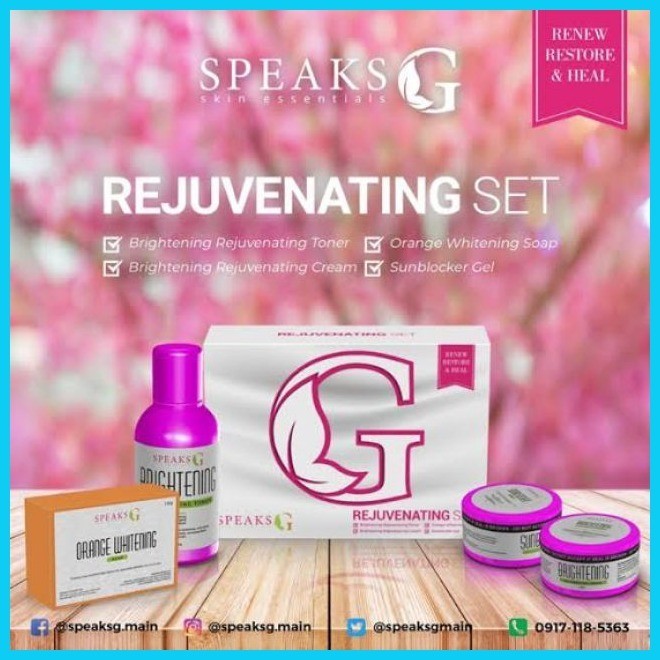 Speaks G Brightening Rejuvenating and Maintenance Set Old and New ...