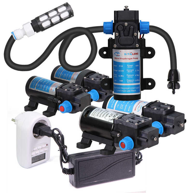 45/60/80/100W Self-Priming Boosting Diaphragm Pump W/ Dc-12V/Power ...