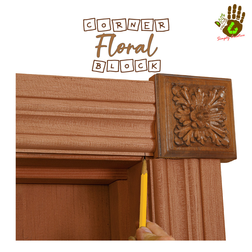 SIMPLY CREATIVE WOODEN CORNER ROSETTE BLOCK-TRIMBLOCK,CABINETRY ...