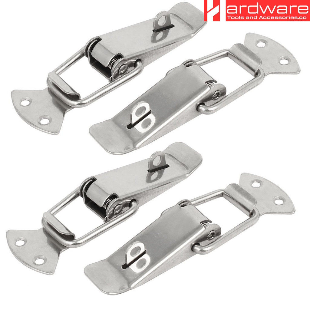 Stainless Cabinet Boxes Spring Loaded Latch Catch Toggle Hasp (Lock-No ...
