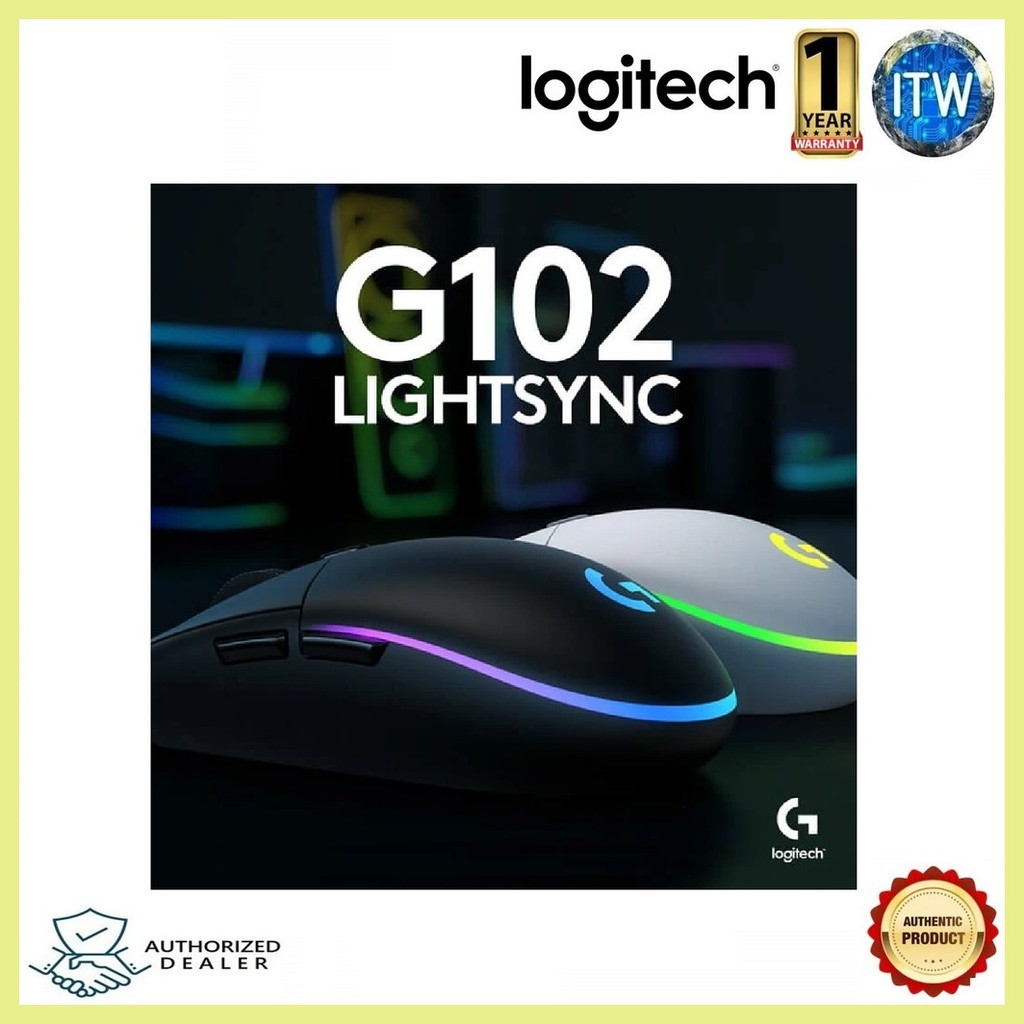 Logitech G102 LightSync Gaming Mouse with Customizable RGB Lighting, 6 Programmable Buttons ...