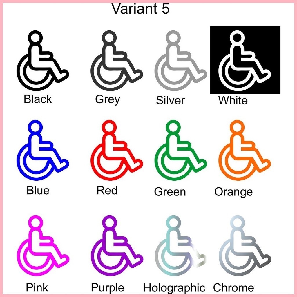 PWD sticker for cars, restroom doors, tables, walls, and other surfaces ...