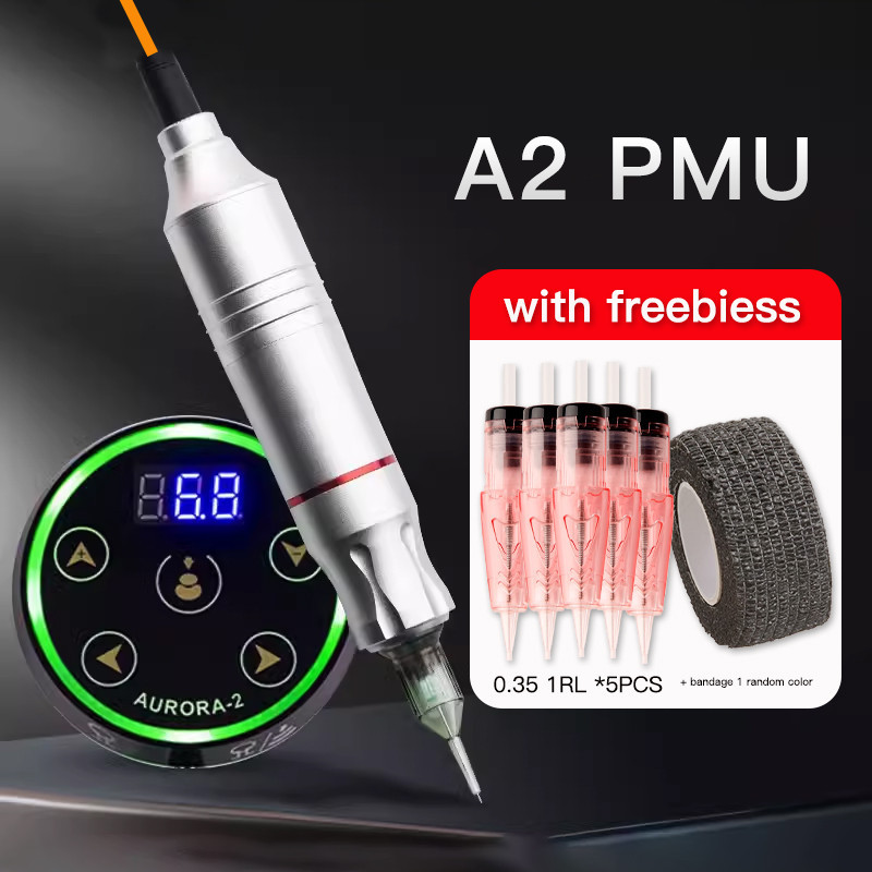 A2 Tattoo Machine Rotary SMP Scalp Eyebrows Lips Micropigmentation Set ...