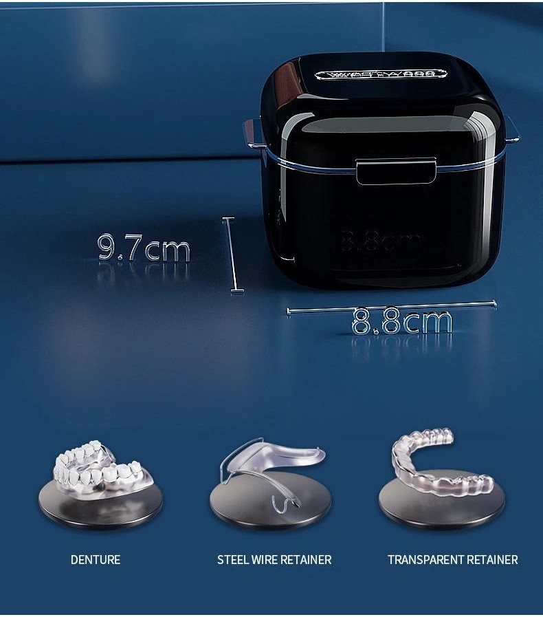 1Pc Denture Portable Soak Box Invisible Braces Orthodontic Retainer ...