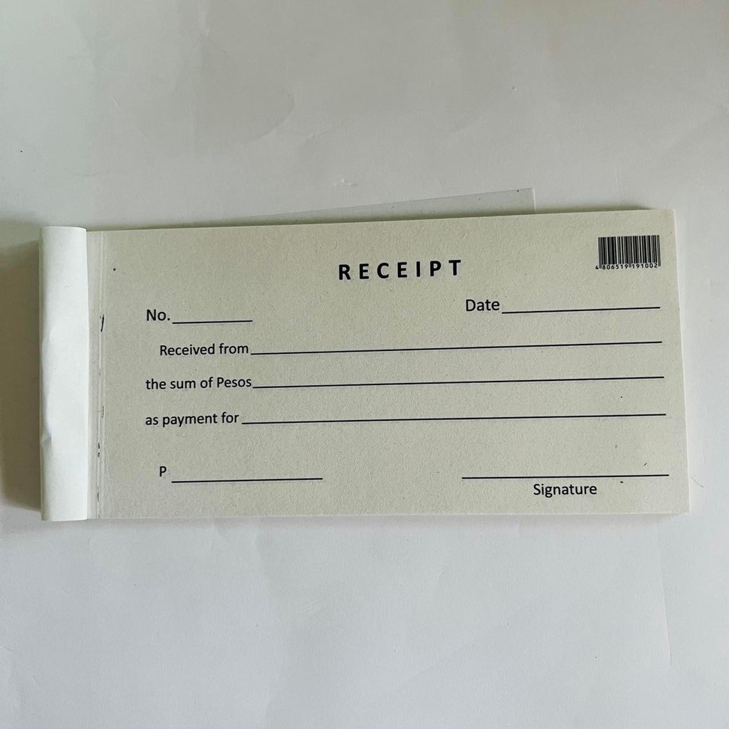 ☢ Temporary Acknowledgement Receipt 25's x 2ply, 7.2 x 3.4 inches (SOLD ...
