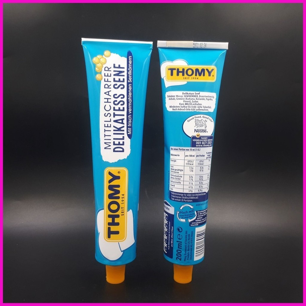 Thomy Delikatess Senf Mittel Scharfer / Medium Hot Mustard | Shopee ...