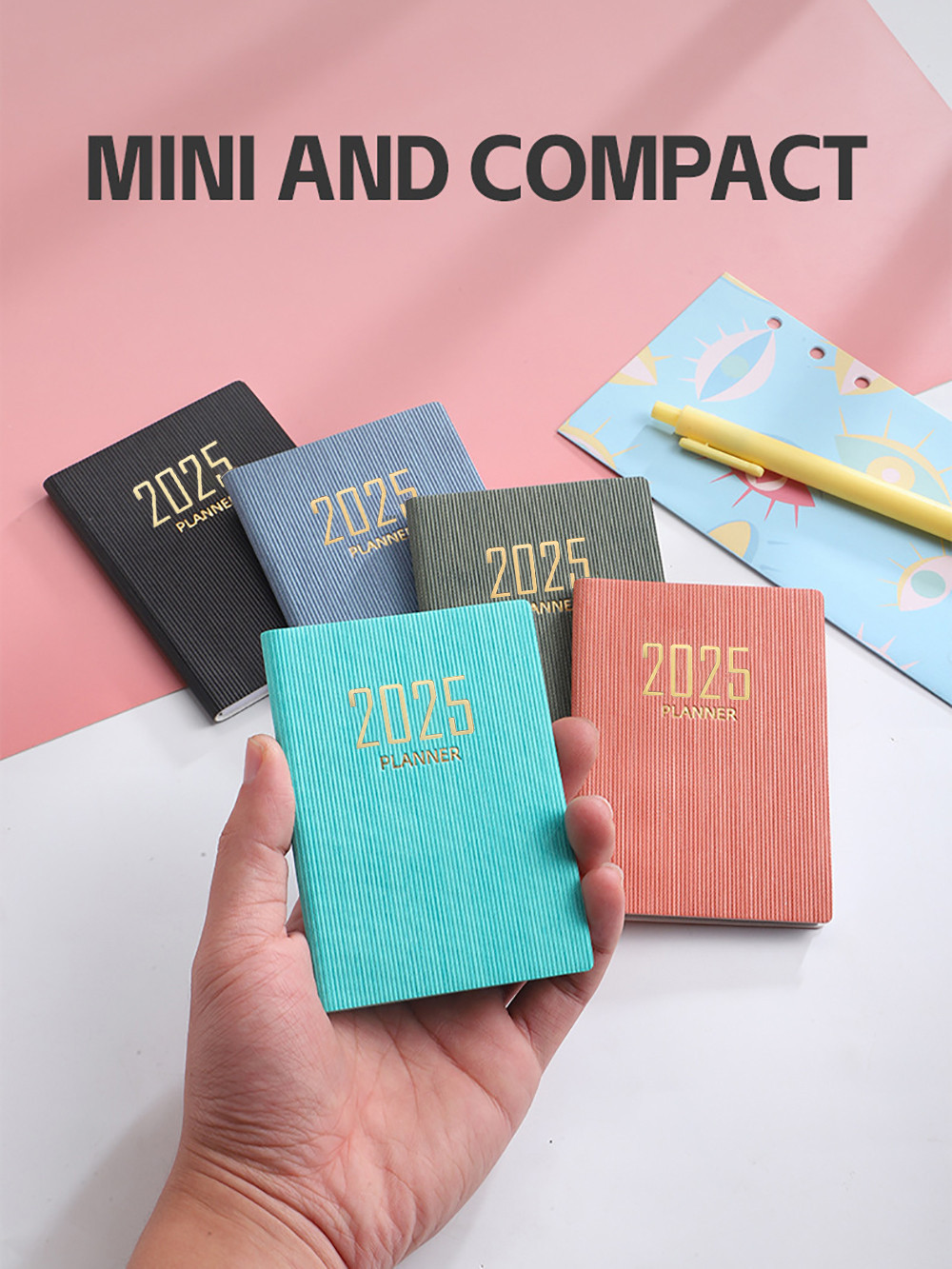 2025 A7 Mini Pocket Planner Notebook 365 Days Notepad Diary Notebook ...