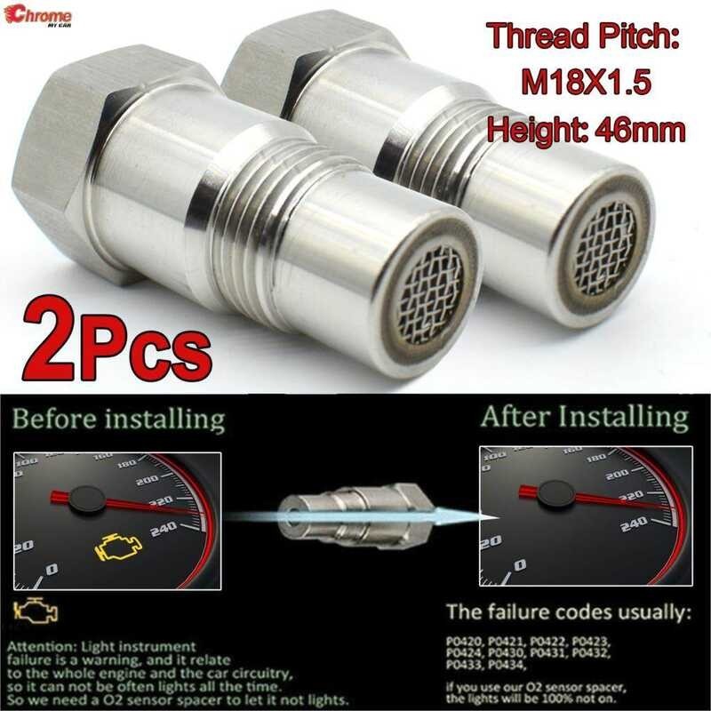 2 Stuks & Car Cel Check Engine Oxygen Sensor Adapter M18 X 1.5 Cell On ...