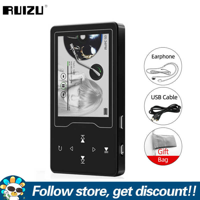 D08 Mp3 RUIZU Mp4 With Built-In Speaker 8Gb 16Gb Loss Music 2.4In HD ...