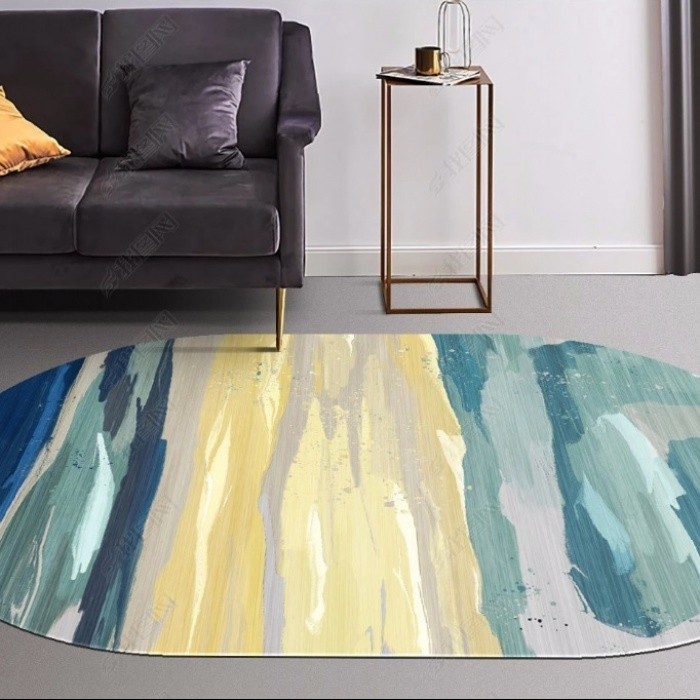 Nordic Living Room Carpet Oval Carpet Home Carpet Modern Style Carpet ...