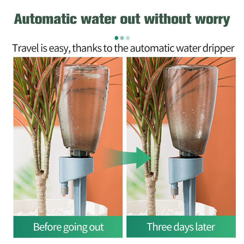 Self Watering Drip Kits Automatic Plant Water Feeder Adjustable Garden ...