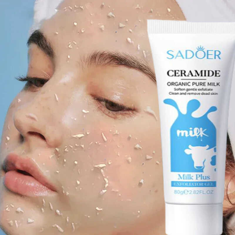 80G Milk Face Exfoliating Cream Facial Scrub Linisin Acne Blackhead ...