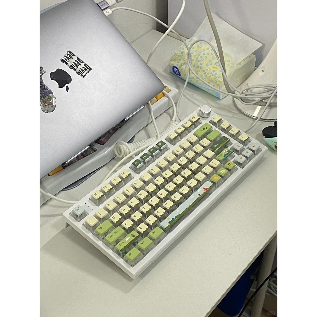 AKKO Blueberry Jam Pudding Keycap 116 Keys ASA Profile Four-sided Light ...