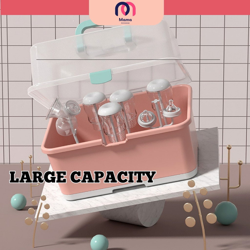 Mimo Baby Milk Bottle Boxes with Drying Racks Milk Bottle & Breast Pump ...