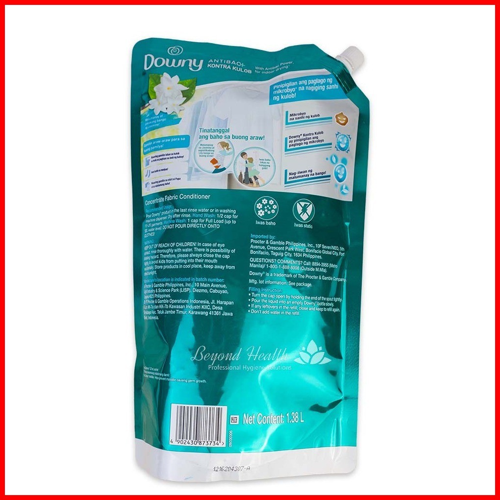Downy Fabric Conditioner Antibac+ Kontra Kulob REFILL PACK 1.38L+115ml ...