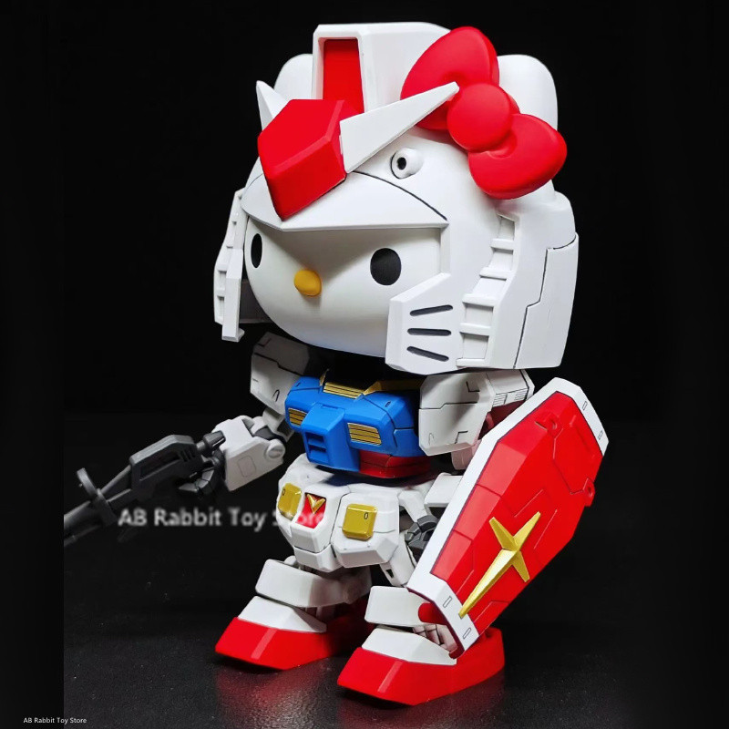 Hello Kitty/Rx-78-2 Gundam Sd Ex-Standard Plastic Model Kit Movable ...