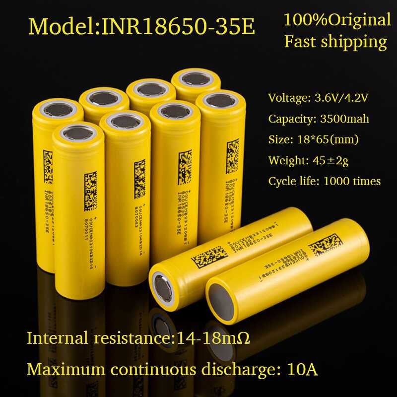 Lithium 18650 Akku 3.7V 2000mAh to 3500mAh Rechargeable Li-ion ...