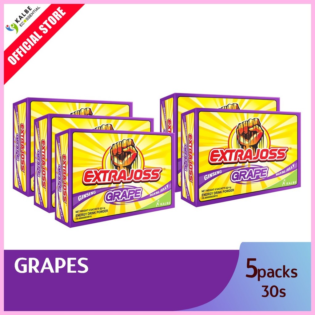 ⚫ Extra Joss Energy Drink - Grape Flavor 5 Packs (30 Sachets) | Shopee ...