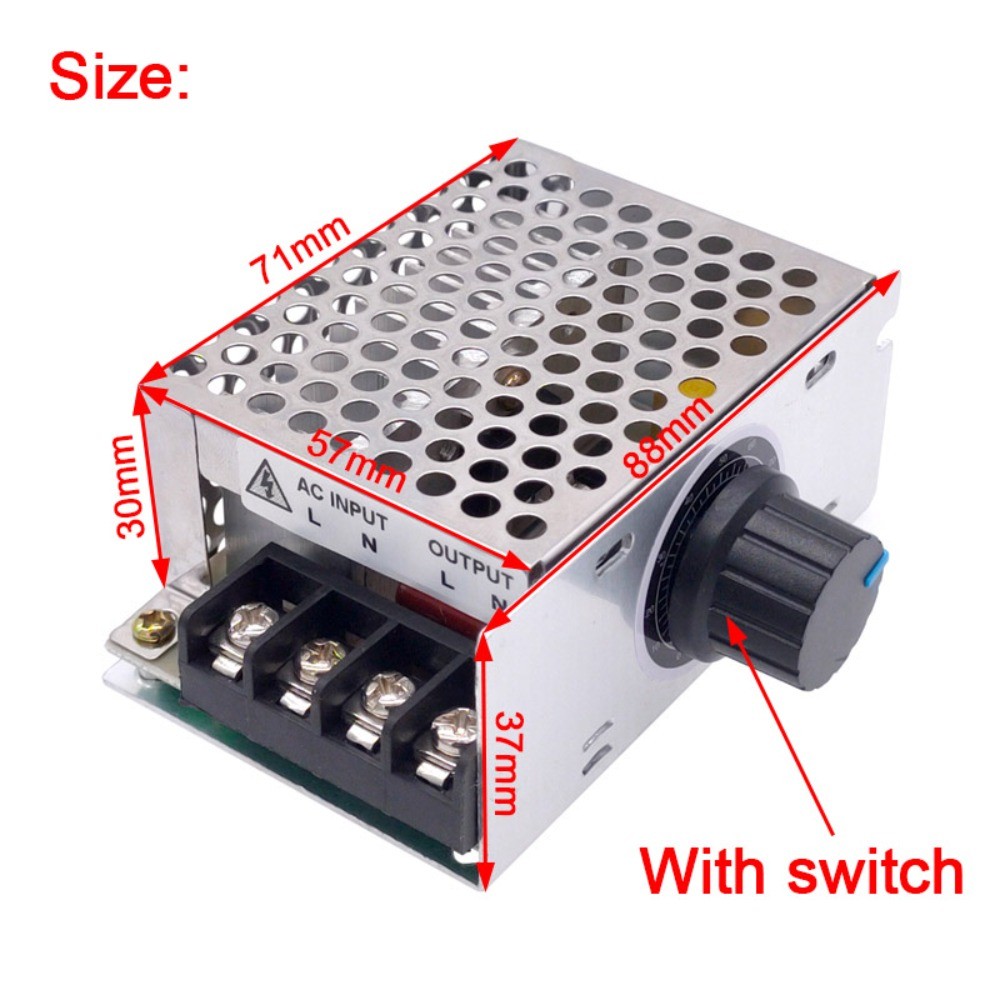 2000W 4000W AC 110V-220V SCR Adjustable Motor Speed Controller Control ...