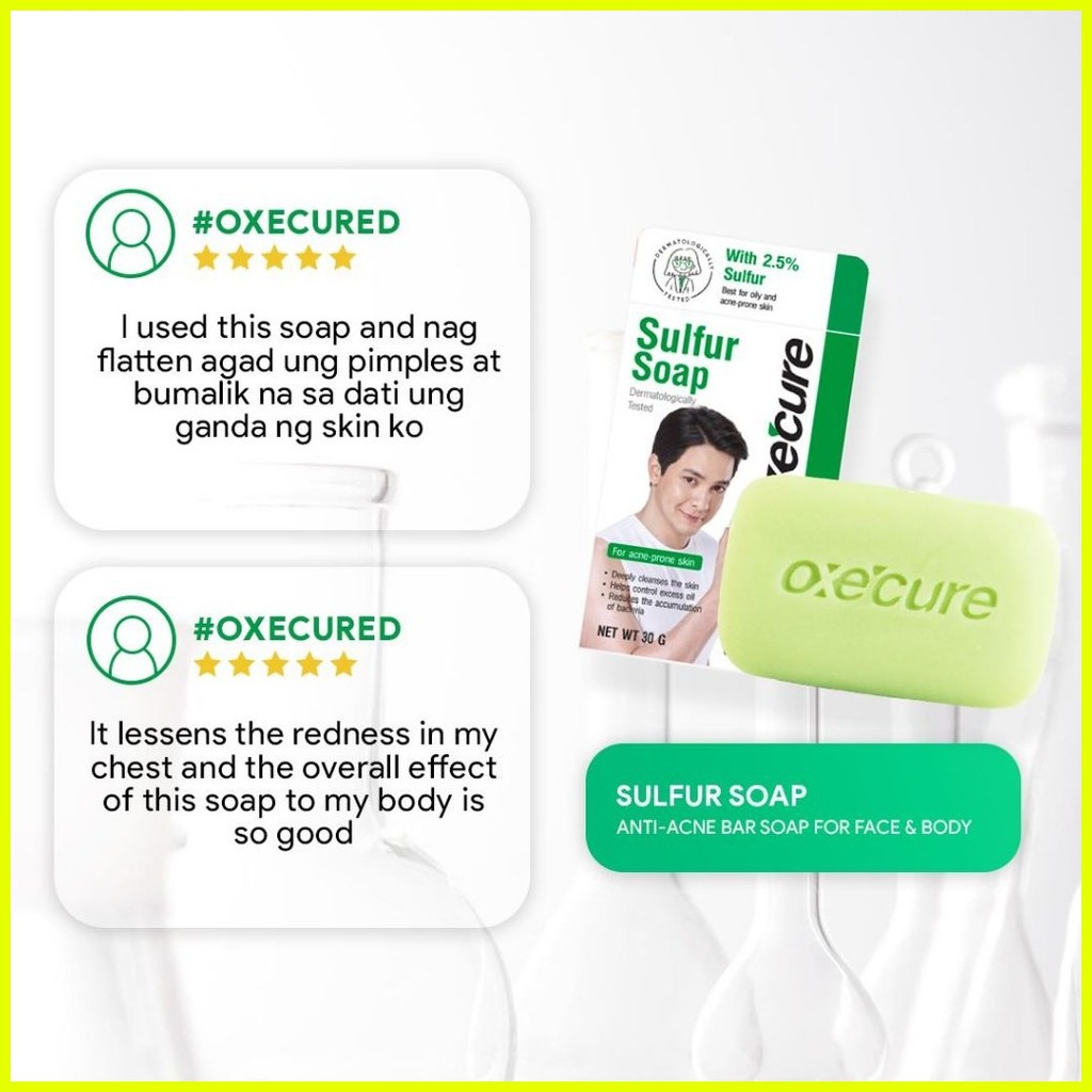 [NEAR EXPIRY: OCT 2025] OXECURE Sulfur Soap 30g | Shopee Philippines