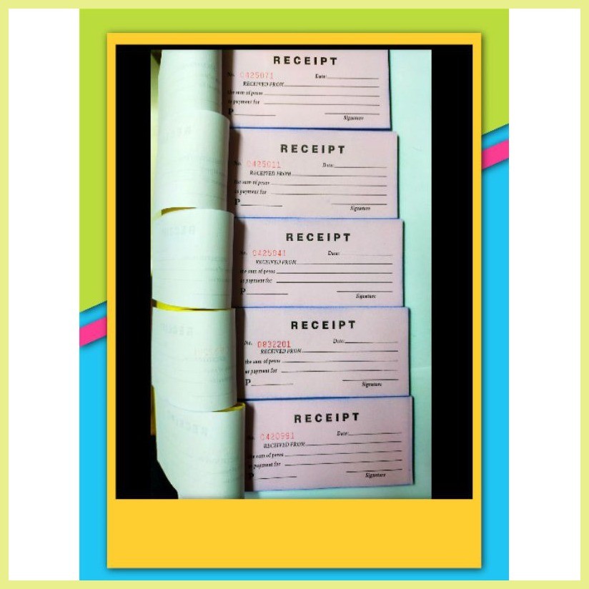 Acknowledgment/Cash Carbonized Receipts (10 PADS) | Shopee Philippines