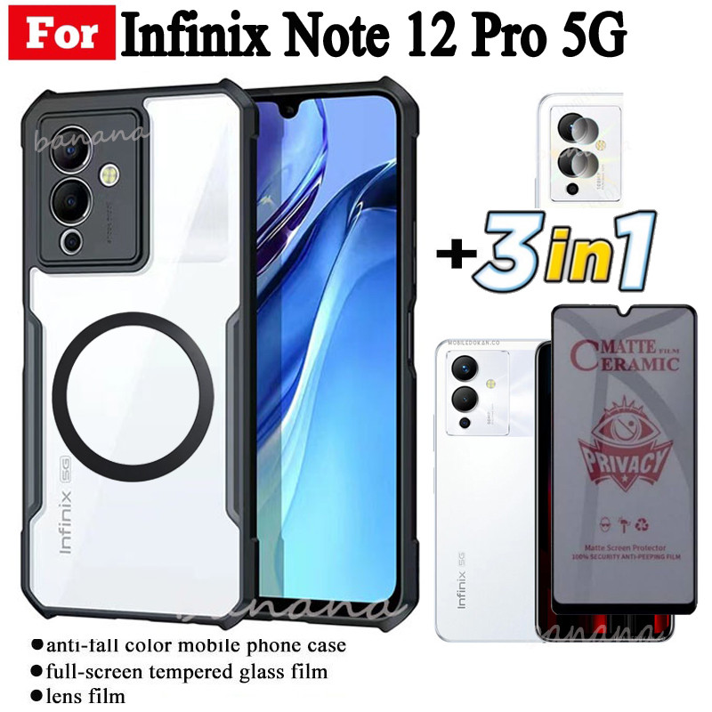 3 in 1 Infinix Note 12 Pro 5G Shockproof Phone Case With Magnetic ...