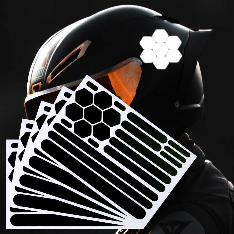 [ Featured ] Motorcycle Helmet Reflective Sticker - Invisible ...