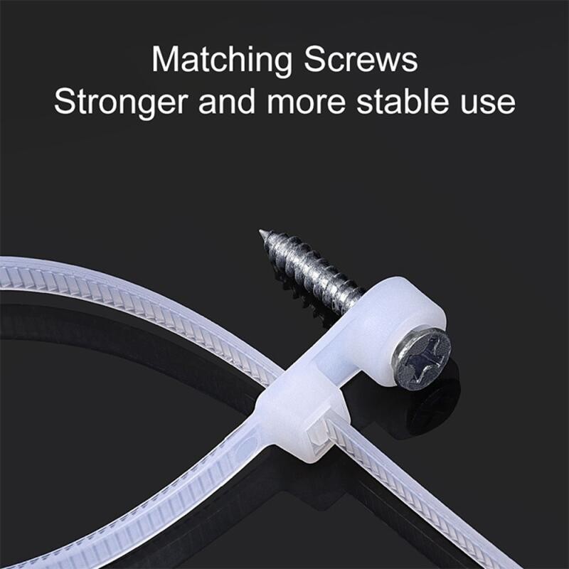 100pcs Nylon Cable Ties with Screw Holes, Self-locking for Bundling and ...
