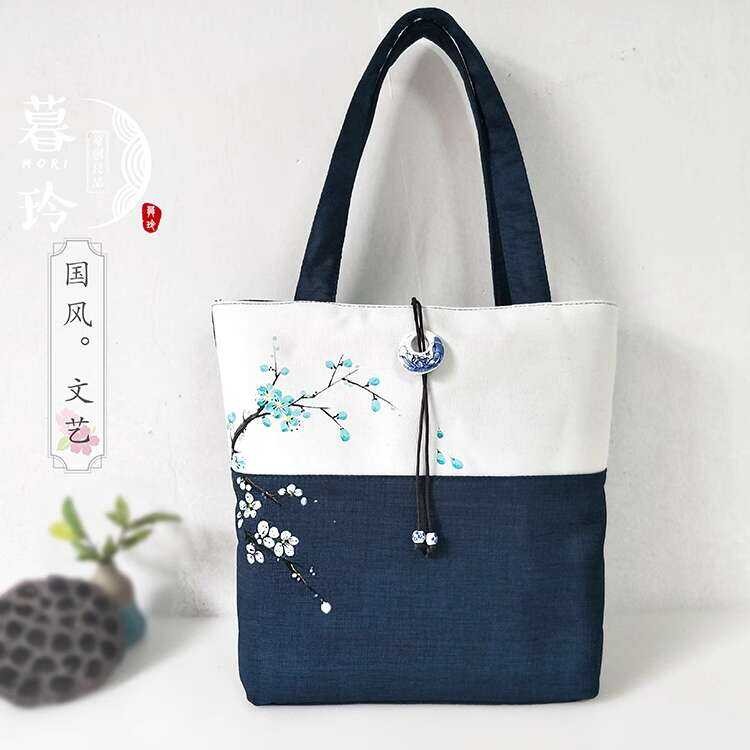 47 Mori Style Mu Ling Chinese Style Student Canvas Backpack Art ...