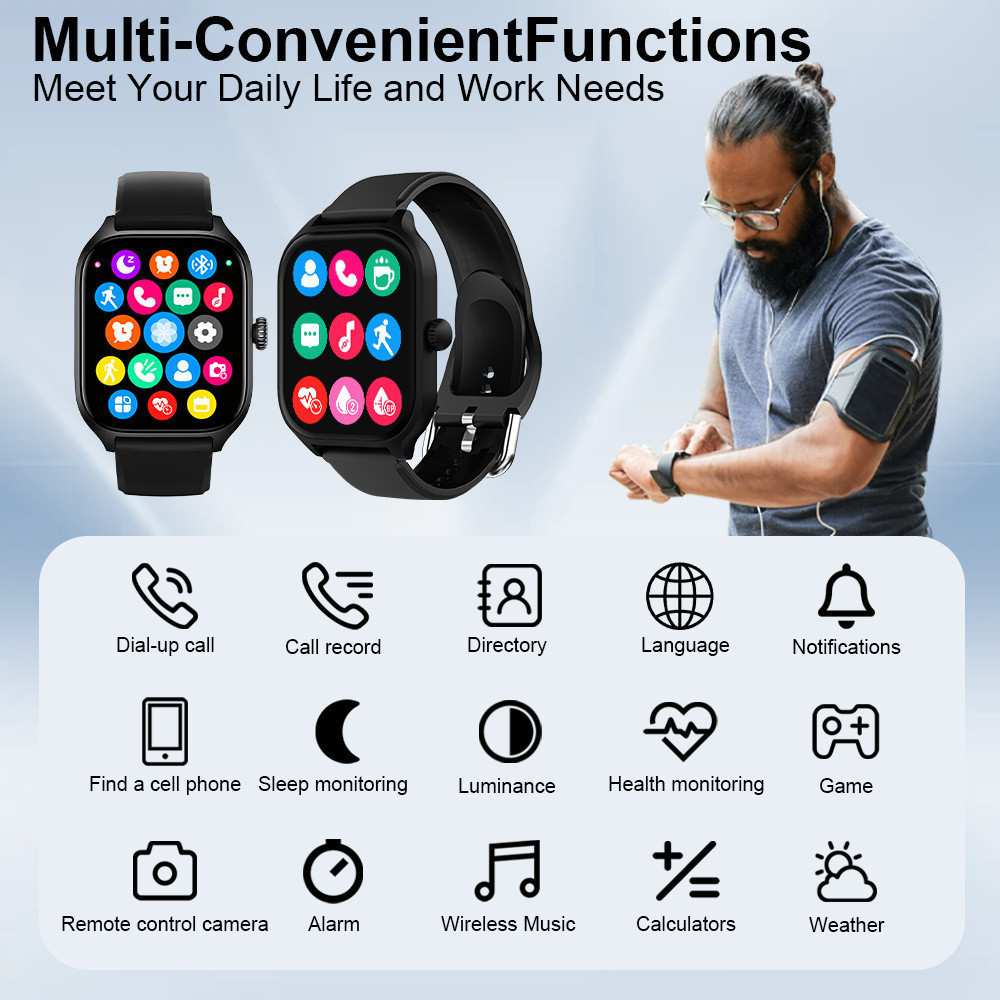 Original H9 Max Smartwatch Women Sports Watch 2.19"HD Bluetooth Call ...