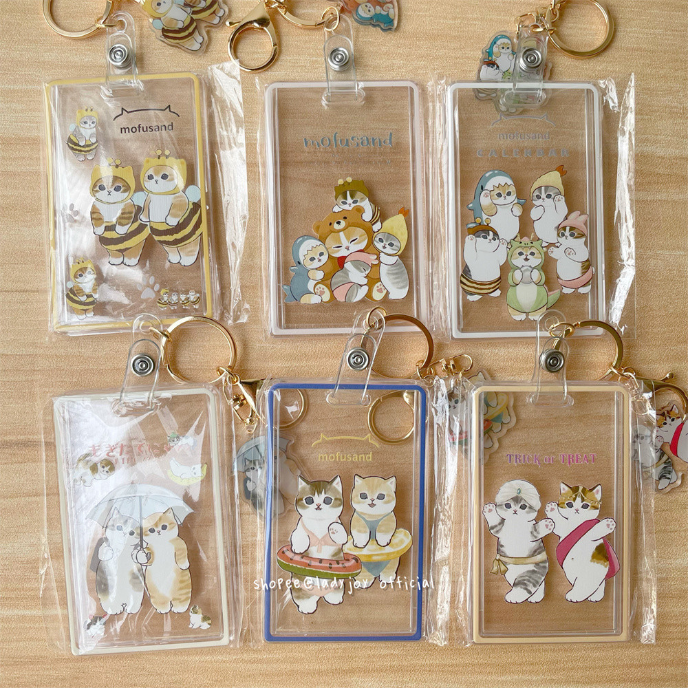 Japanese Mofusand Cat Transparent Document Holder Student Card Subway ...