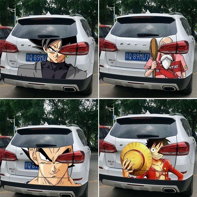 Dragon Ball Goku Rear Lights Car Sticker Luffy Rear Light Modified Car ...