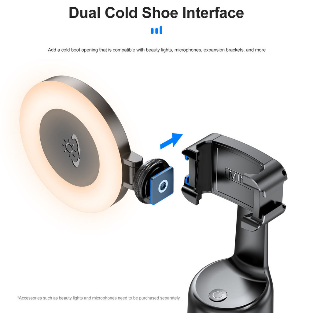 360° Auto Face Tracking Phone Holder Desktop Gimbal Bluetooth Selfie ...