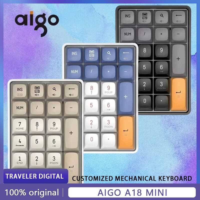 A18 Mini Aigo Keypad 2-Mode Ergonomics 22 Keys Wireless Custom ...