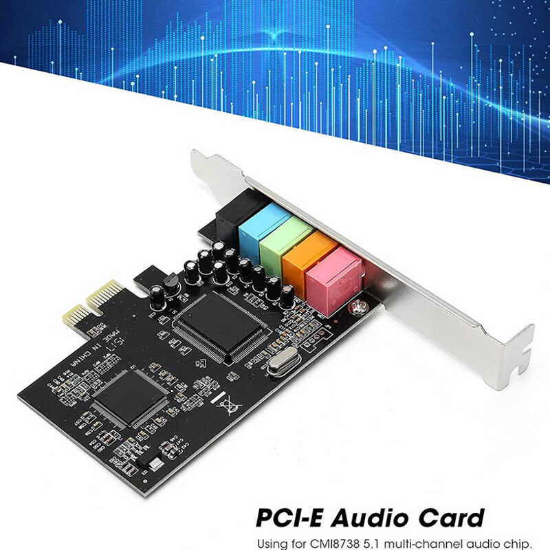 Computer PCIE Pci-E Channel Audio 6 Channels 3D Games Music Digital ...