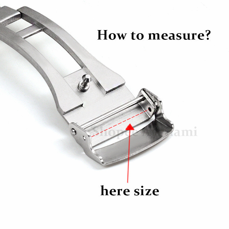 304 Stainless Steel Watch Buckle Clasp 18mm Metal Folding Buckle for ...