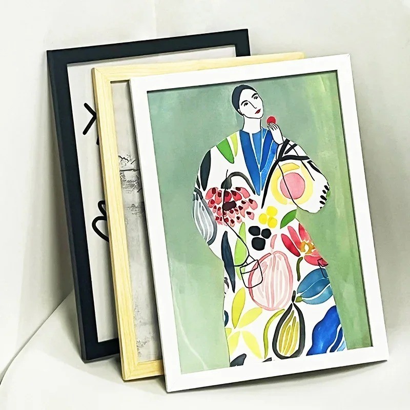 3pcs A4 Black White and Almond Wooden Frames High Quality A3 Poster ...