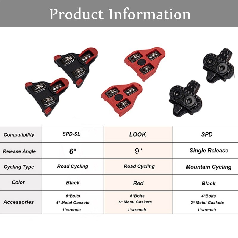 Road Bike Cleats Attachment Anti-Slip for Shimano Look Keo Bicycle ...