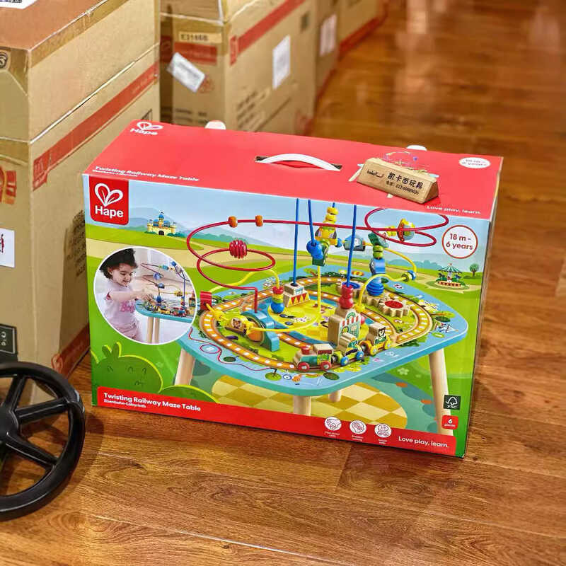 Hap Space Roller Coaster Track Game Table Wooden Table Round Bead ...