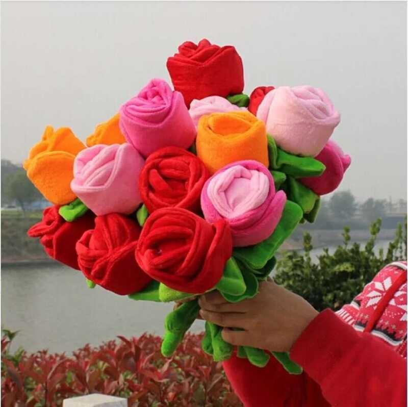 Dsxg 10 Piraso Mas Maraming Laruan Muticolor Rosas Maganda Plush Wers ...